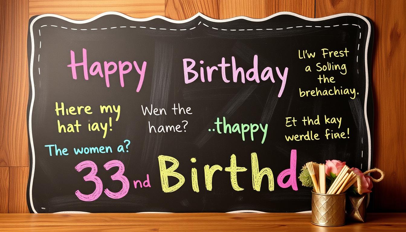 Freche Sprüche zum 33. Geburtstag